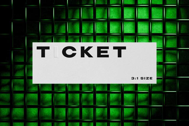 Industrial Ticket Card Mockup