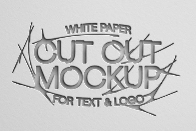 White Paper Cut Out Mockup