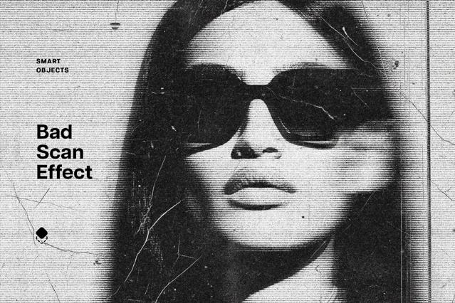 Bad Smudged Scan Photo Effect