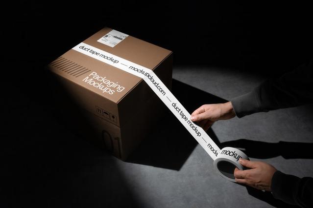 Box & Duct Tape Mockup