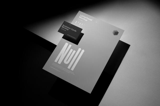 NULL Letterhead & Business Card Mockup