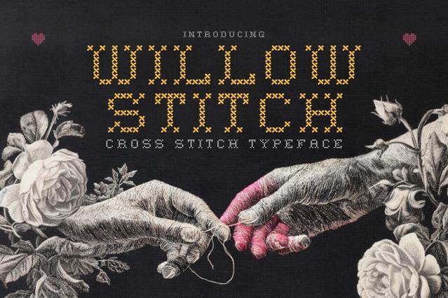 Willow Stitch - Cross Stitch Font