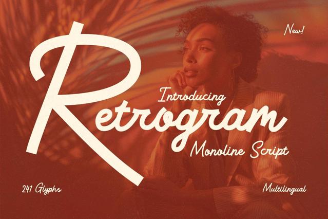 Retrogram - Vintage Monoline Script