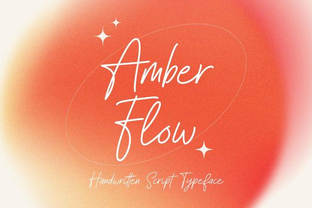 Amber Flow - Handwritten Script Typeface