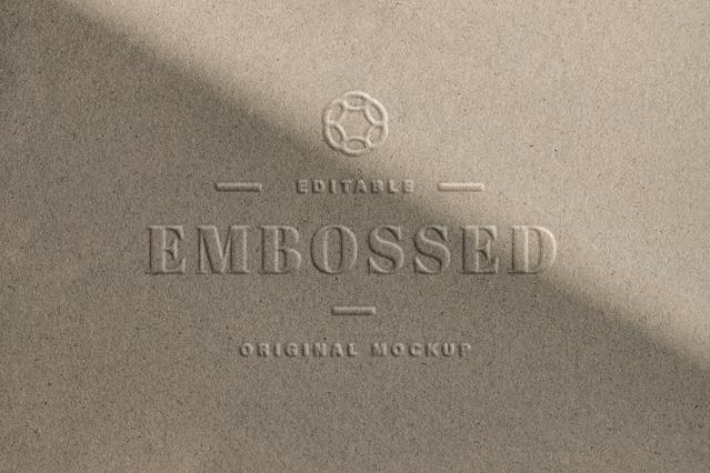Embossed Paper Mockup