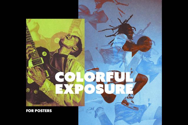 Colorful Exposure Poster Effect