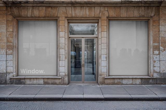 Stone Facade Storefront Mockup