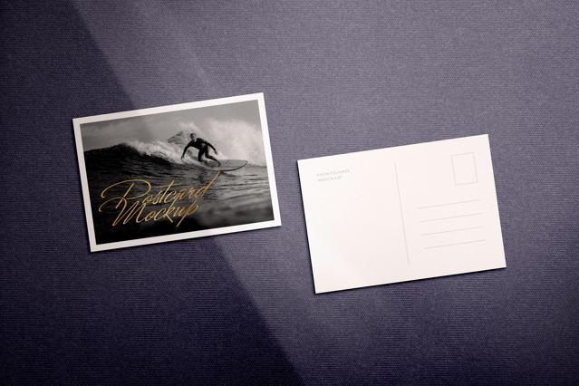 Download Front & Back Postcard Mockup