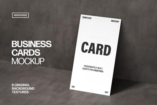 90x50mm Business Card Mockup