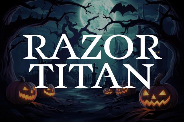 Razor Titan - Halloween Typeface