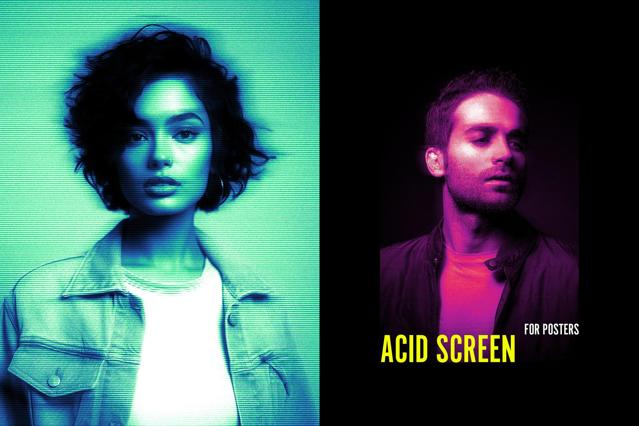 Acid Screen Poster Effect