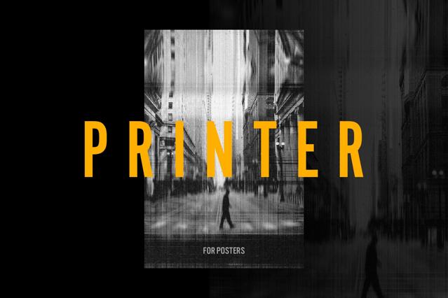 Distorted Printer Poster Effect