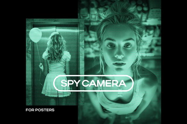 Spy Camera Glitch Poster Effect