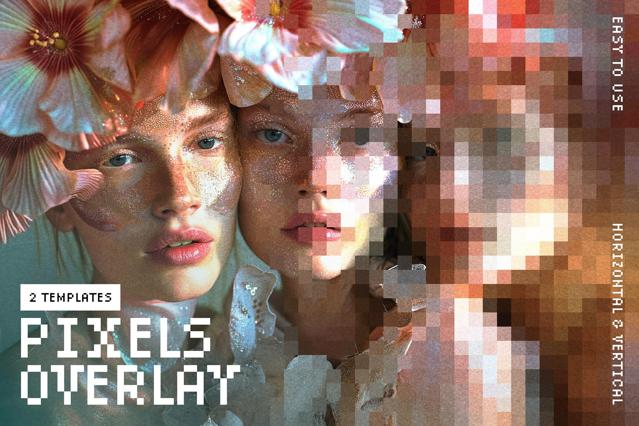 Pixels Overlay Photo Effect