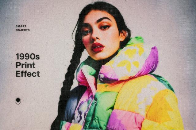 1990s Print Photo Effect