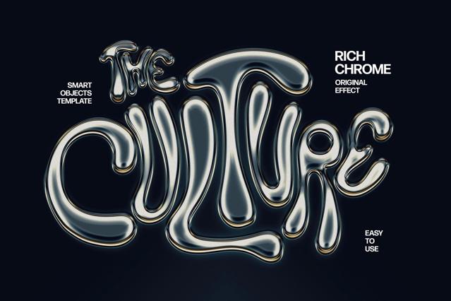 Silver Chrome Text Effect