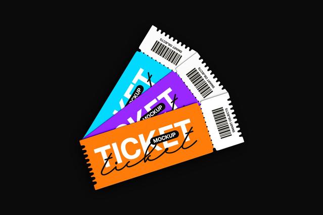 Concert Tickets Layout Mockup