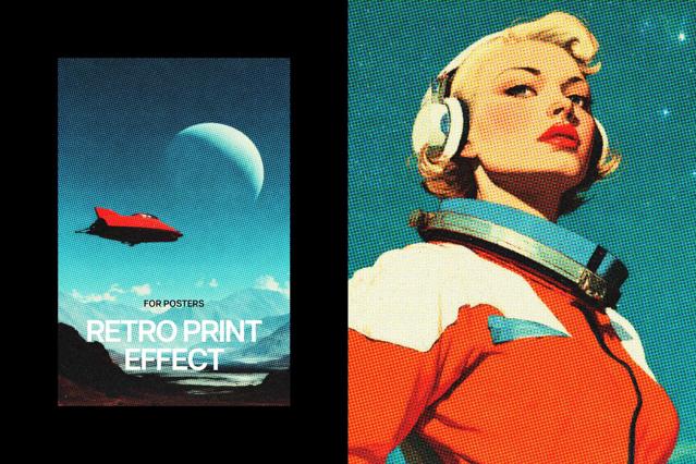 Download Retro Print Poster Effect