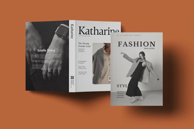 Front & Back Catalog Cover Mockup