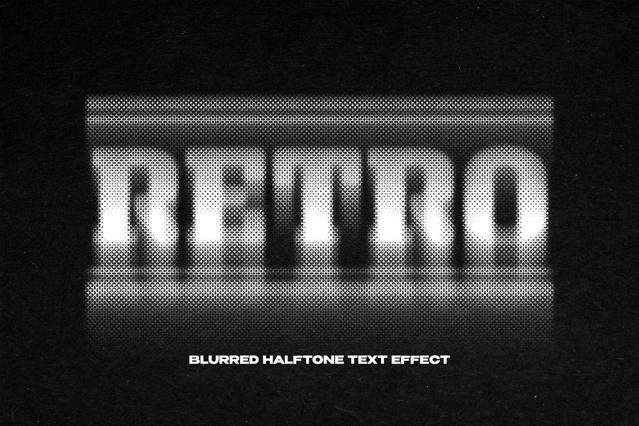 Download Blurred Halftone Text Effect