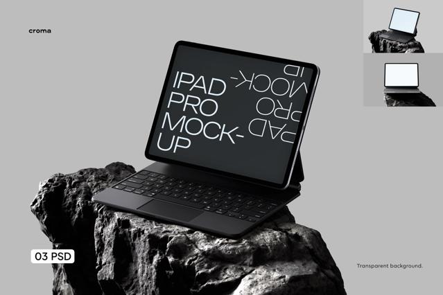 Standing iPad Mockup