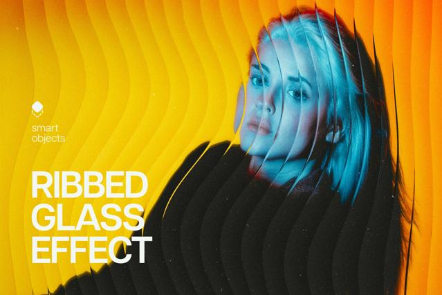Download Ribbed Glass Photo Effect