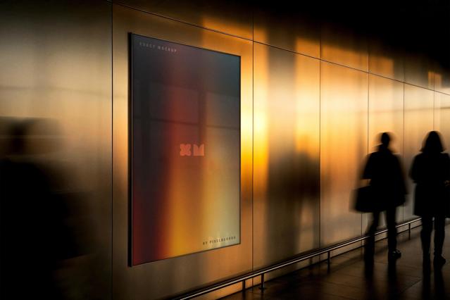 Framed Glass Poster Mockup