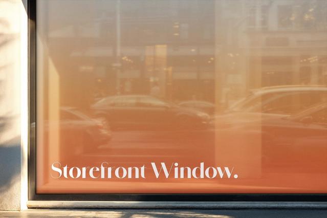 Download Window Sticker Mockup