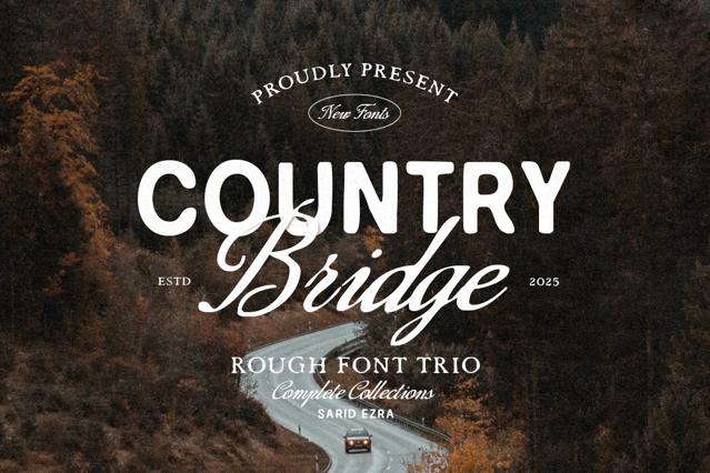 Country Bridge - Rough Font Trio