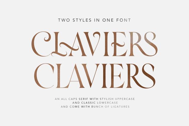 Claviers - Two Styles Serif Font