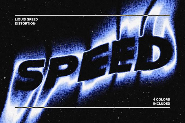 Liquid Speed Distortion Text Effect