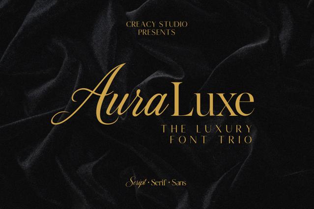 Auraluxe – The Luxury Font Trio